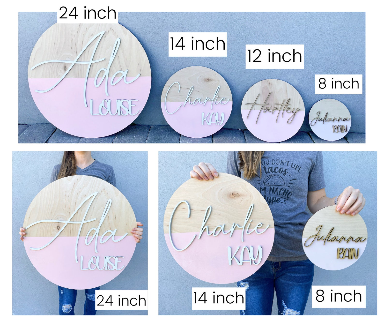 Girl Name Sign Wooden Name Sign Nursery Name Sign Baby Name - Etsy
