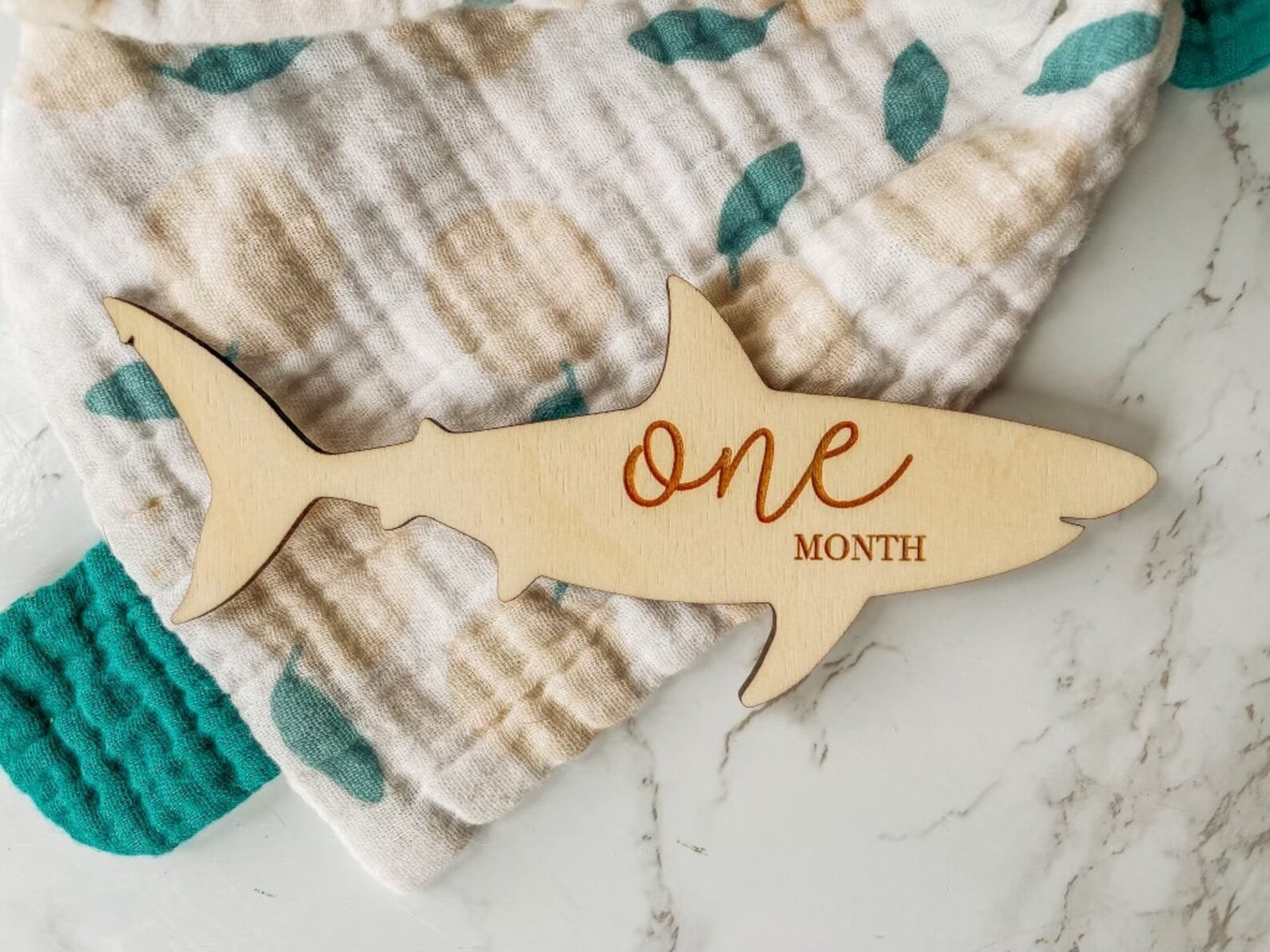Wooden Monthly Milestone Disc & Sea Animals for Baby Photos - Etsy