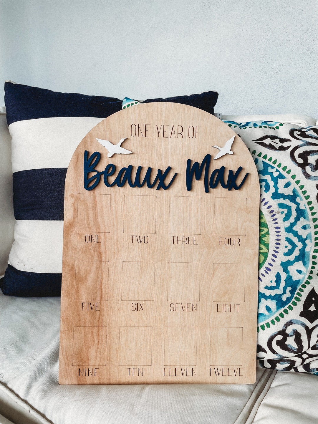 First Year Photo Board | One Year of Photo Board | Milestone Board for ...