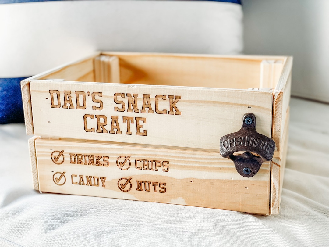 Personalized Crate for Dad, Gift Crates, Custom Gift for Dad, Holiday ...