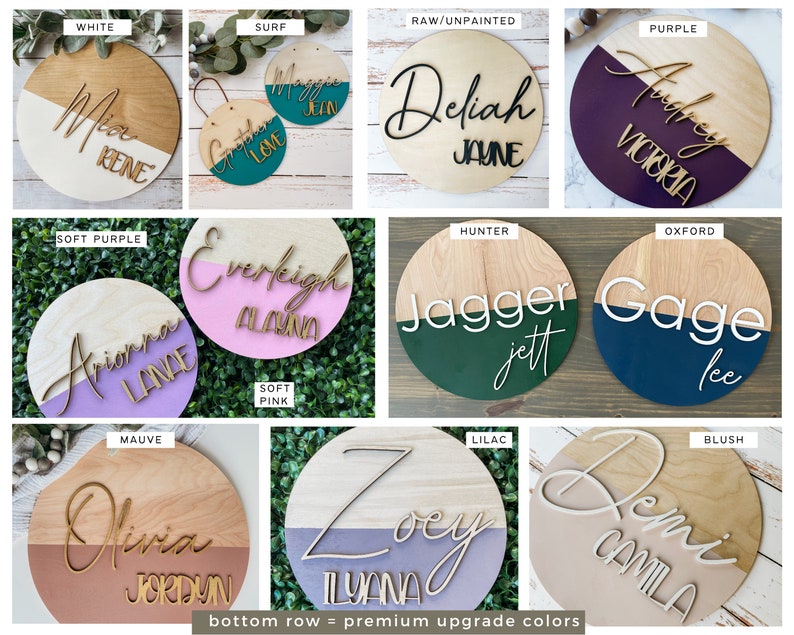 Custom Round Name Sign - Etsy