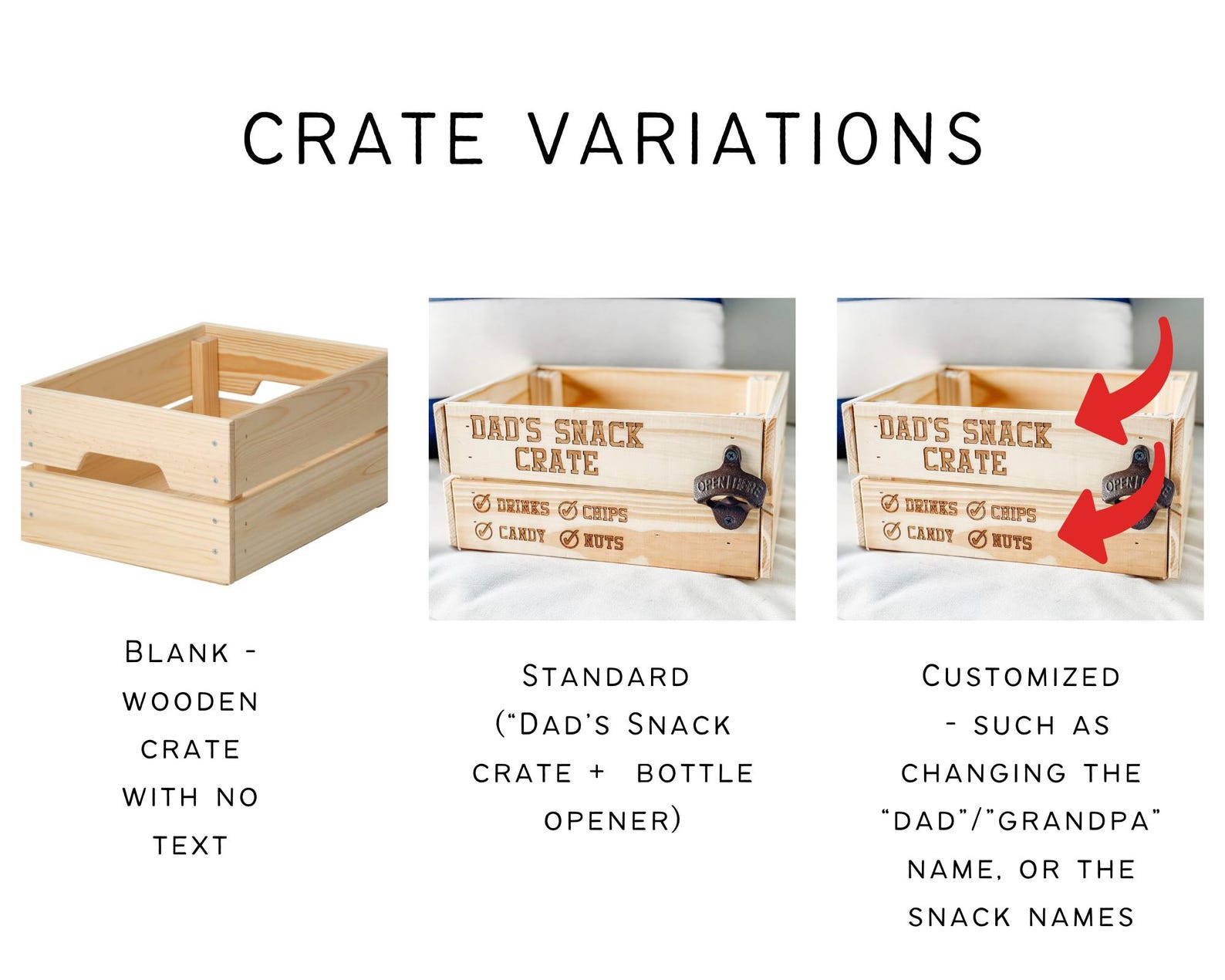 Personalized Crate for Dad, Gift Crates, Custom Gift for Dad, Holiday ...