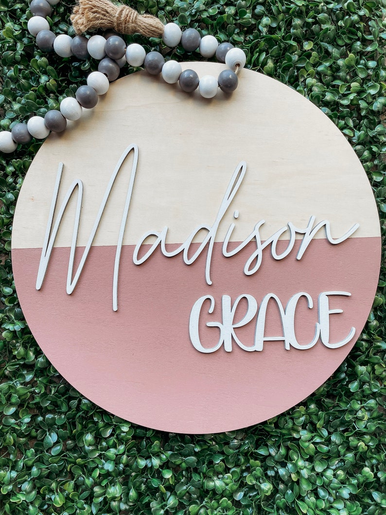 Girl Name Sign 24in Wooden Name Sign Nursery Name Sign Baby - Etsy