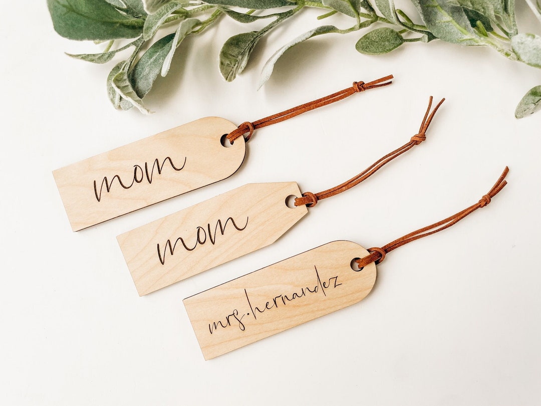 Custom Engraved Gift Tag | Personalized Wooden Stocking Tag | Wooden ...