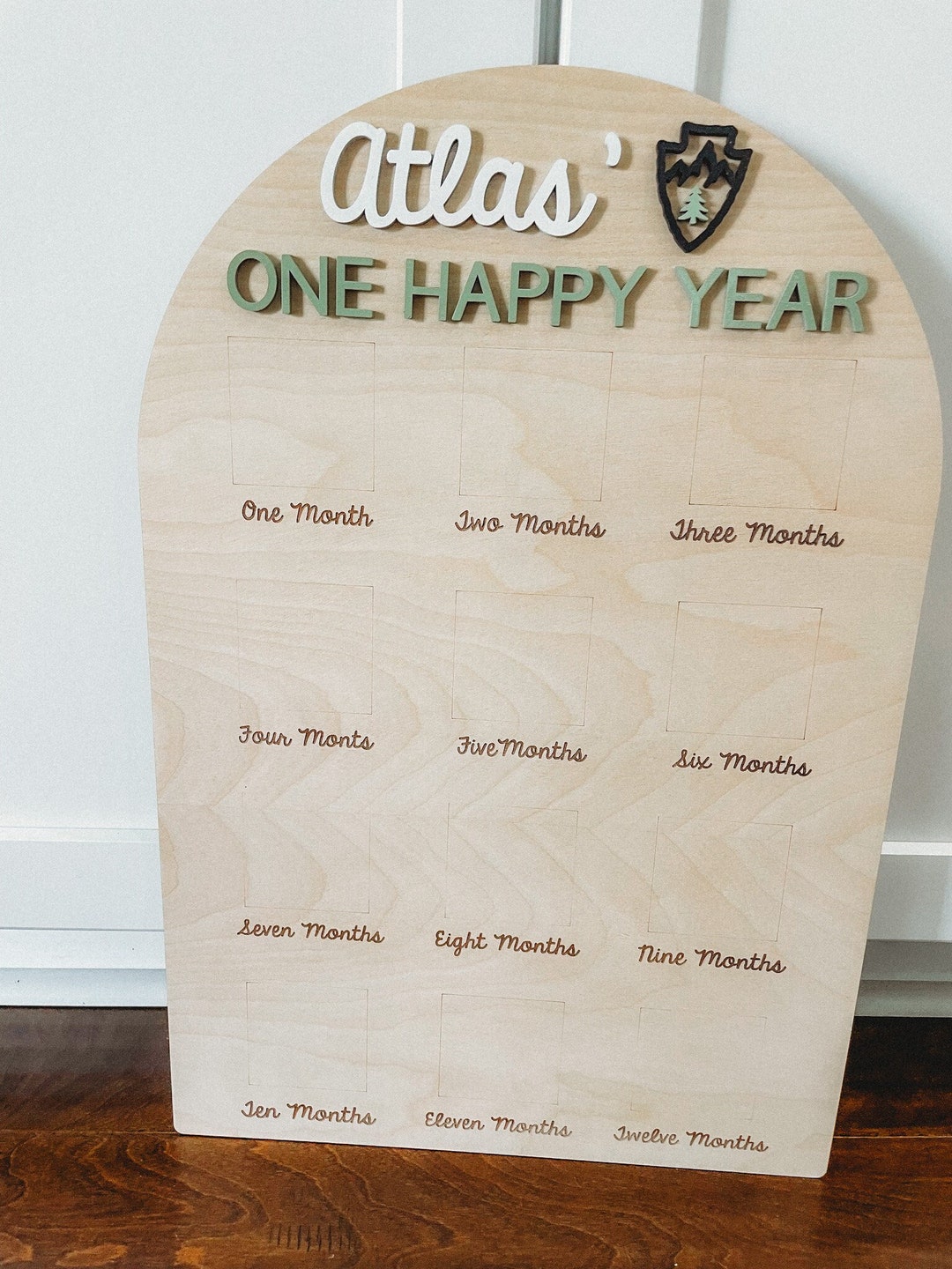 One Happy Camper First Year Birthday Board | One Happy Year Milestone ...