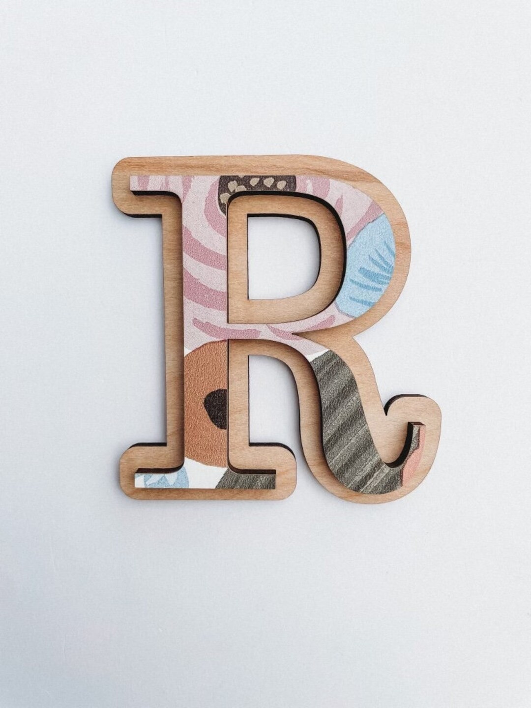 Painted Wooden Monogram Wooden Monogram Wall Hanging Letter Name Sign ...