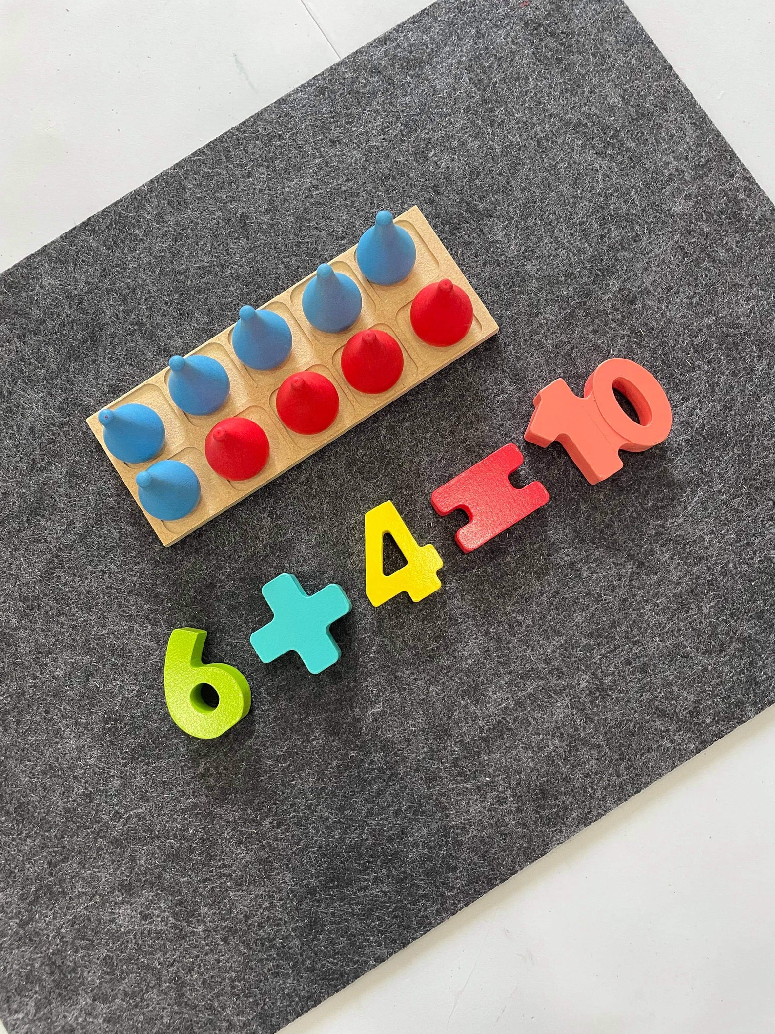 Wooden Ten Frame Math Board 10 Frame Montessori Materials - Etsy