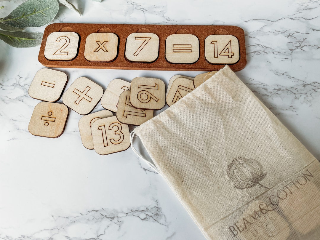 Wooden Movable Number Set 0-20 | Montessori Materials | Movable Numbers ...