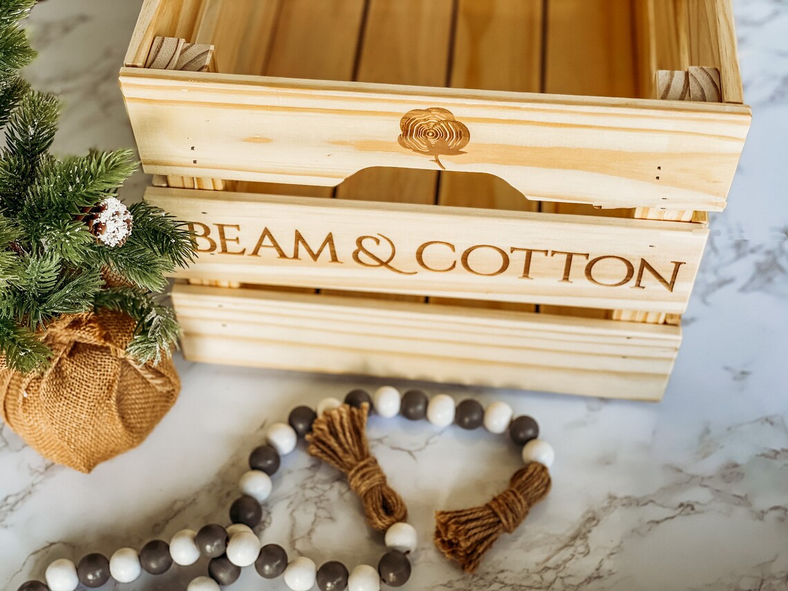 Personalized Crates Gift Crates Custom Logo Crates Holiday | Etsy