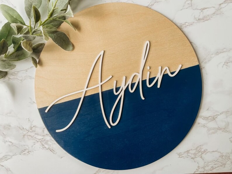 Custom Name Sign First & Middle Name. Personalized Name Sign - Etsy