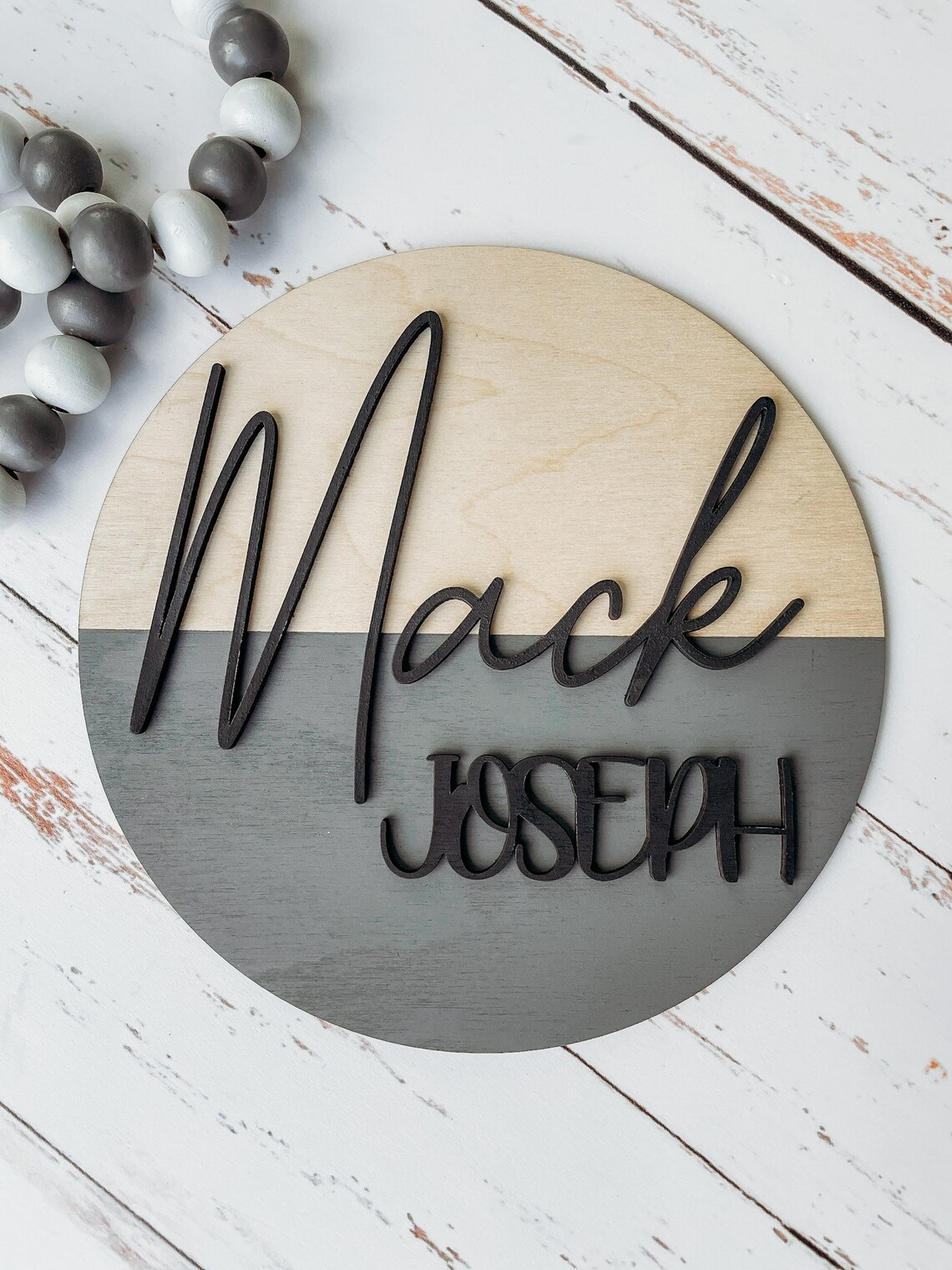 Custom Name Sign First & Middle Name. Personalized Name Sign - Etsy