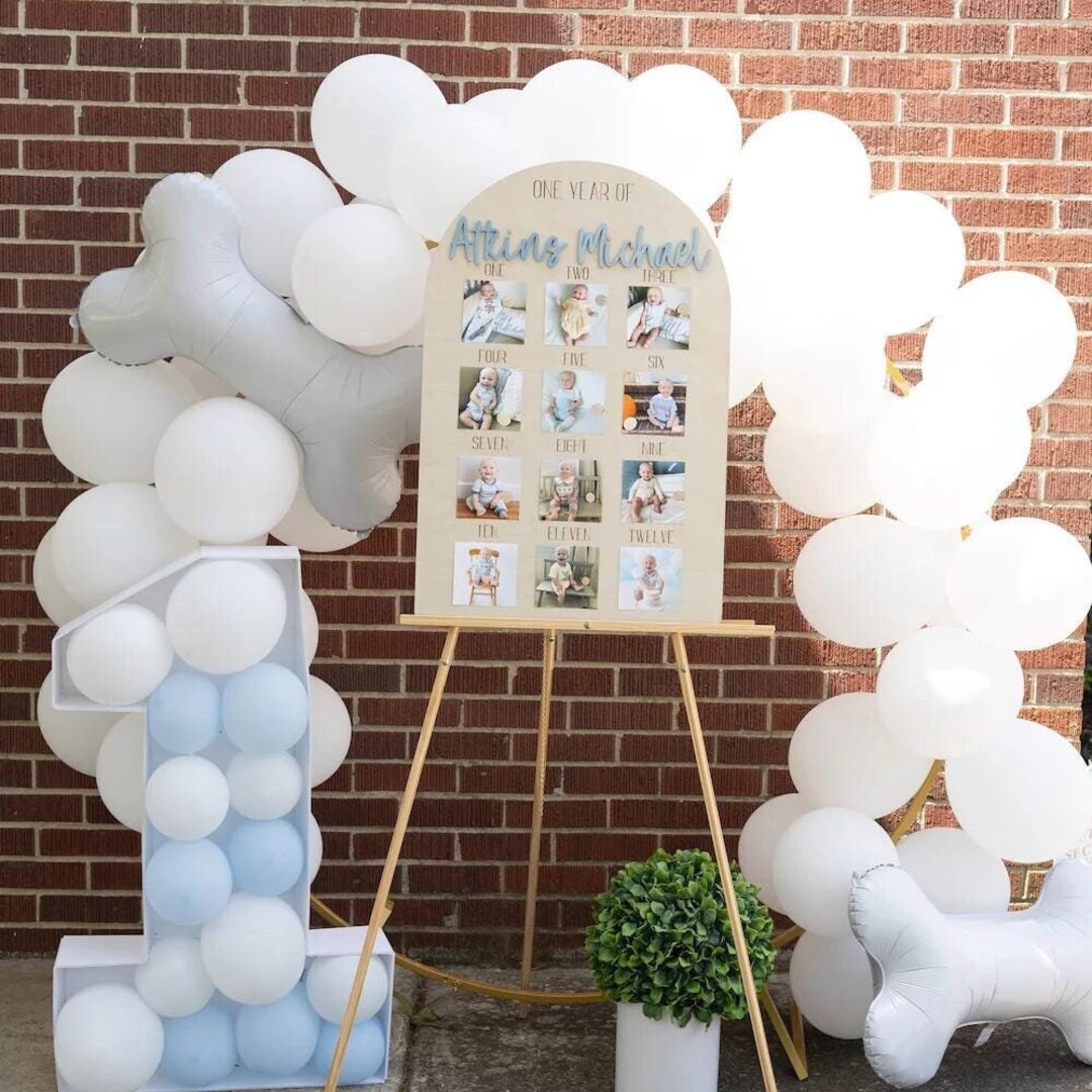 My First Year One Year of Photo Board Wooden Milestone Board 1st ...