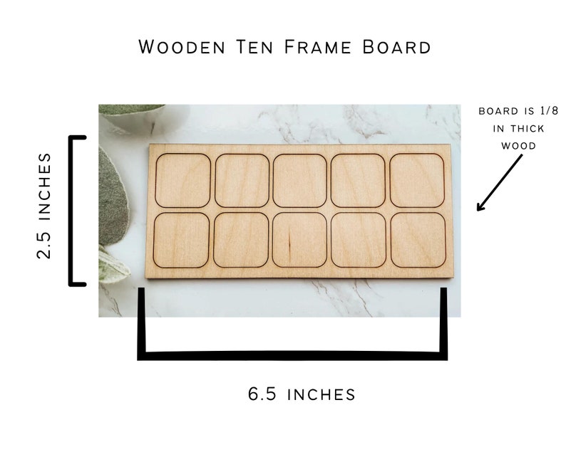 Wooden Ten Frame Math Board 10 Frame Montessori Materials - Etsy