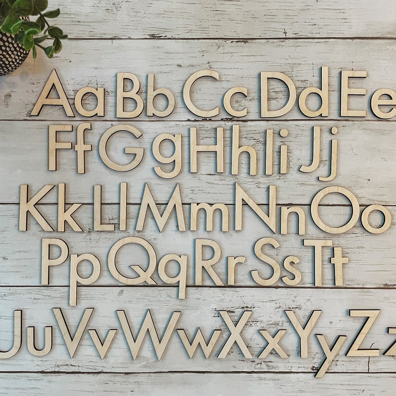 Wood Alphabet - Etsy