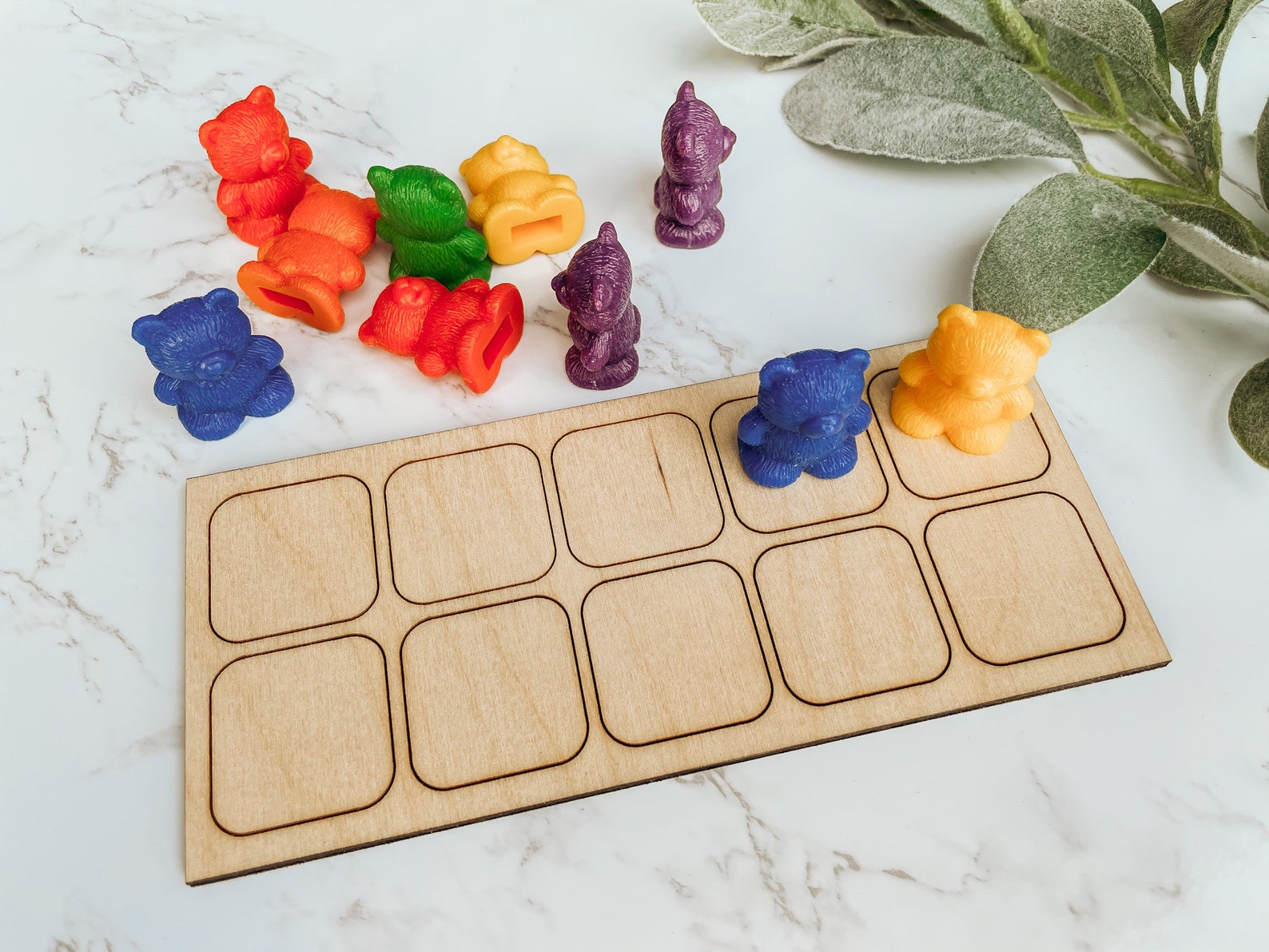 Wooden Ten Frame Math Board 10 Frame Montessori Materials - Etsy