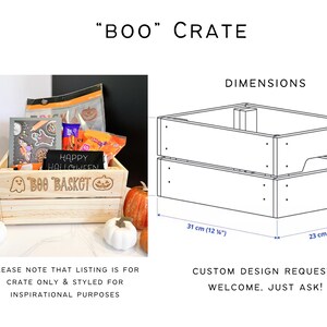 Boo Basket Wooden Crate, Halloween Crate, Halloween Box, You've Been ...