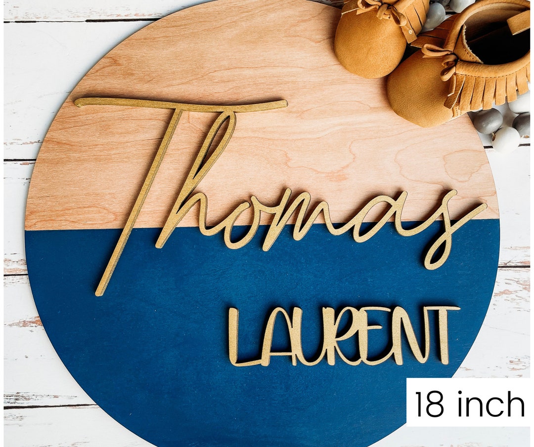 Nursery Name Sign Baby Boy Wooden Name Sign , Boy Name Sign for Nursery ...