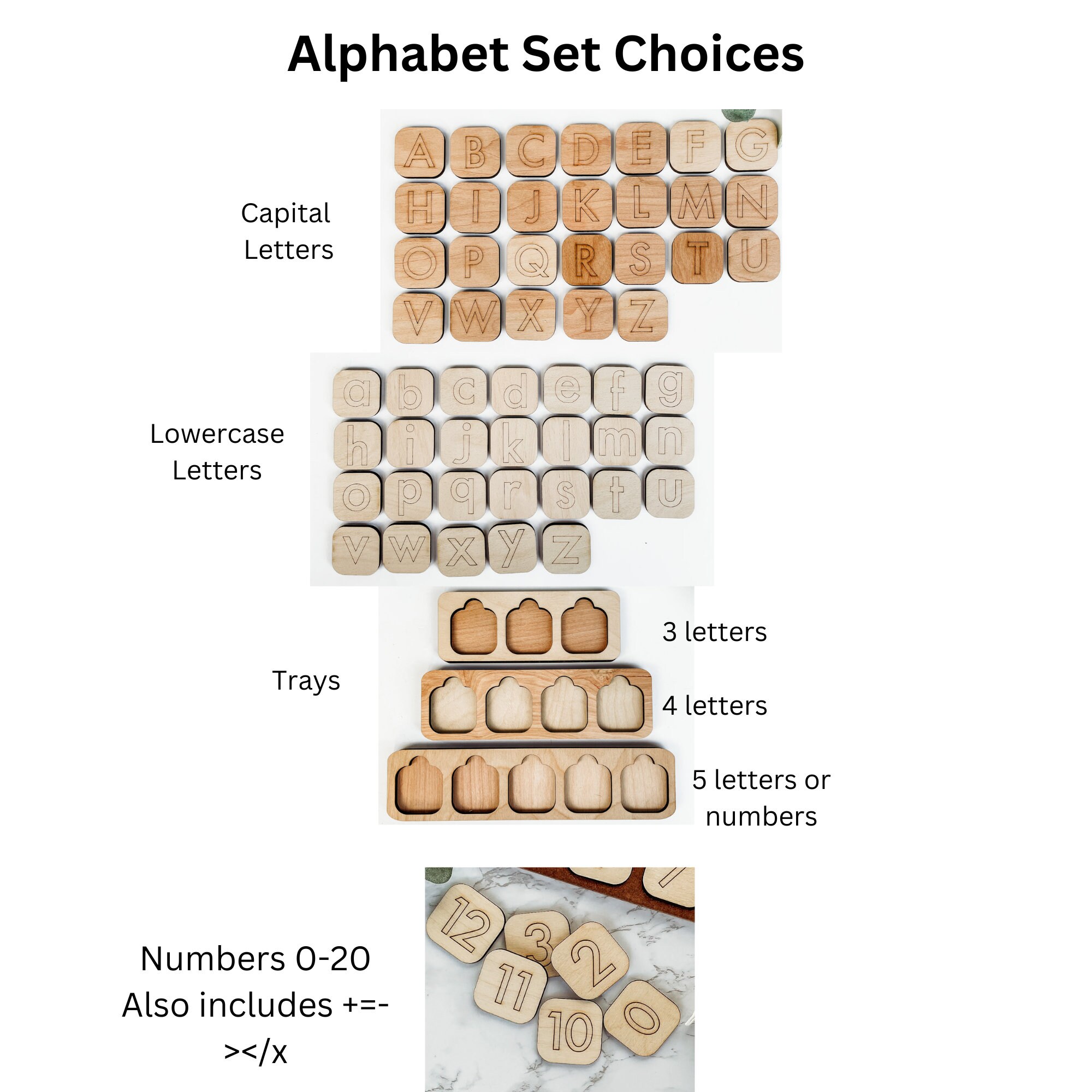 Movable Capital and Lowercase Alphabet Letter Set Montessori - Etsy