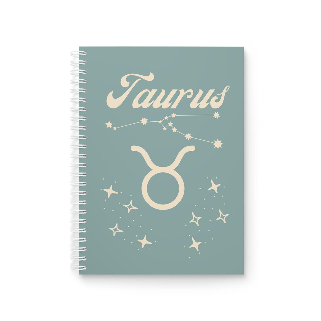 Taurus Notebook, Zodiac Journal, Zodiac Sign, Constellation Notebook ...