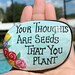 Hand Painted Rock Art Quote, Positive Mind, Florals Stone Art - Etsy