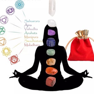 7pc Natural Irregular Chakela Stone Set 7 Colors Yoga Energy Art Rock ...
