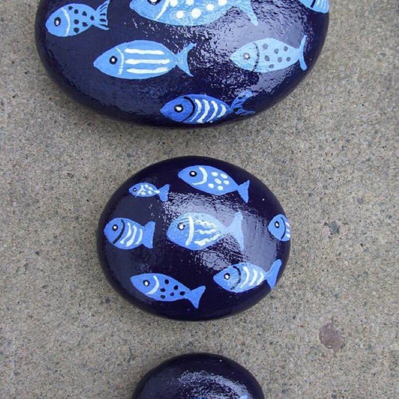 Fish Painted Rocks - Etsy