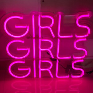 Girls Girls Girls Neon Sign,cutting to Shape Neon Sign,home Deco Neon ...