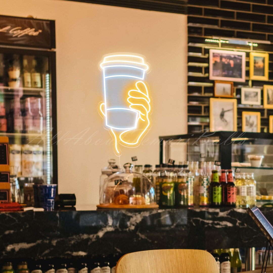 Cafe Shop Neon Light, but First Coffee LED Light, Kitchen Wall Decor ...