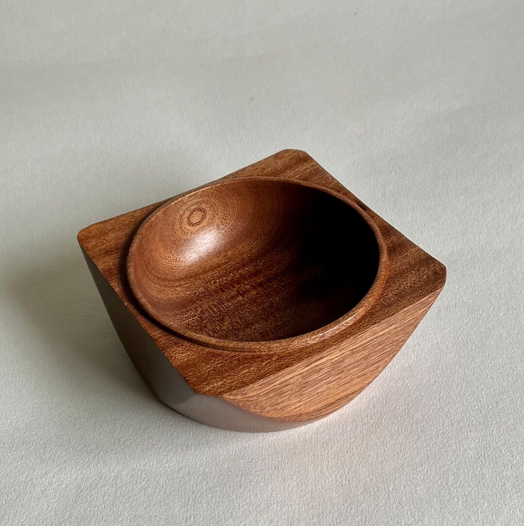 Square Sapele Hand Turned Bowl - Etsy