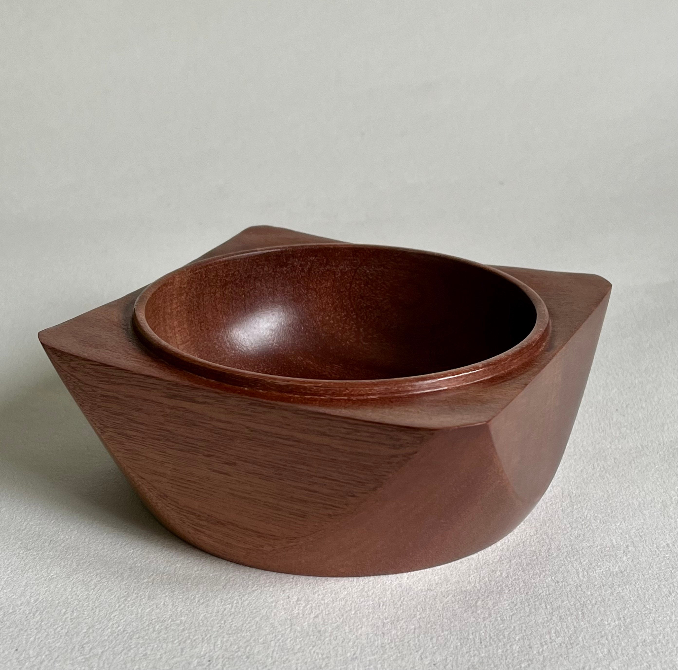 Square Sapele Hand Turned Bowl - Etsy