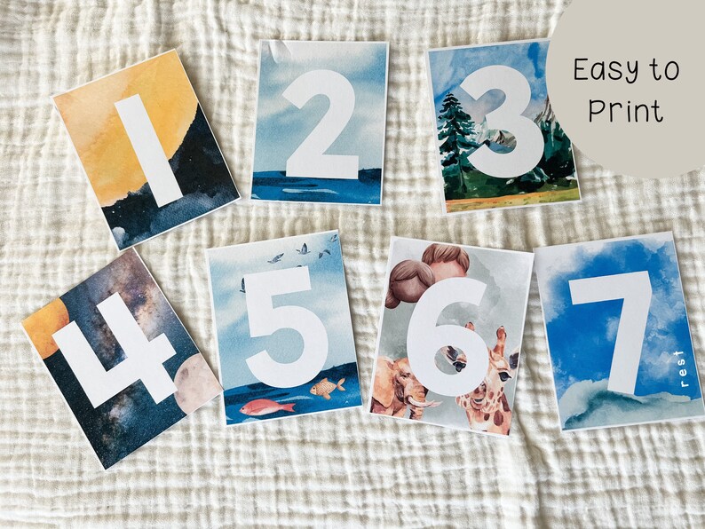 Days of Creation Flash Cards - Water Color God's 7 Days of Creation ...