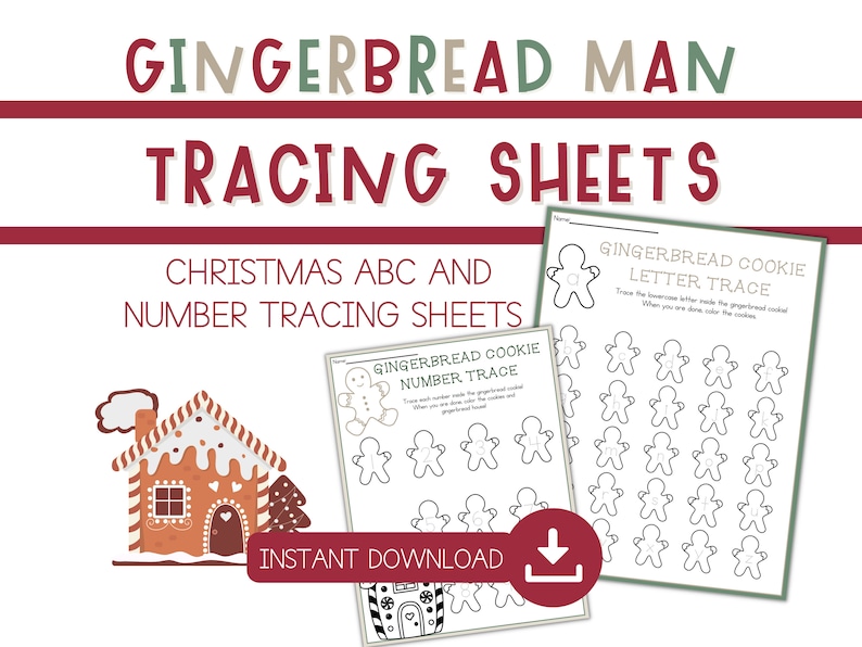 Christmas Preschool Letter Tracing Sheets Christmas Worksheets for ...