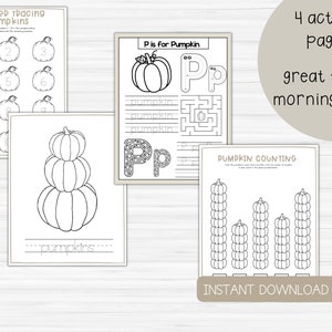 Pumpkin Themed Tracing Worksheet | Pumpkin Number Tracing | Pumpkin ...