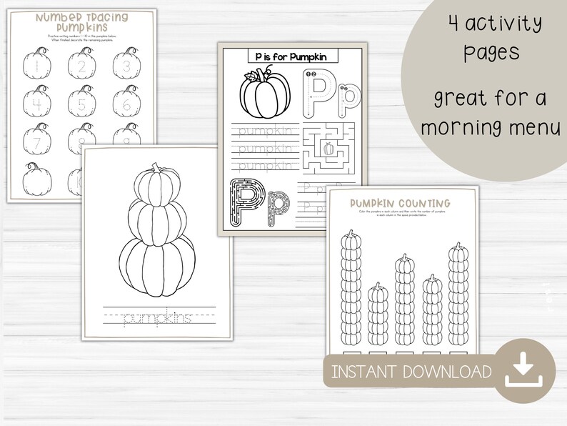 Pumpkin Themed Tracing Worksheet | Pumpkin Number Tracing | Pumpkin ...