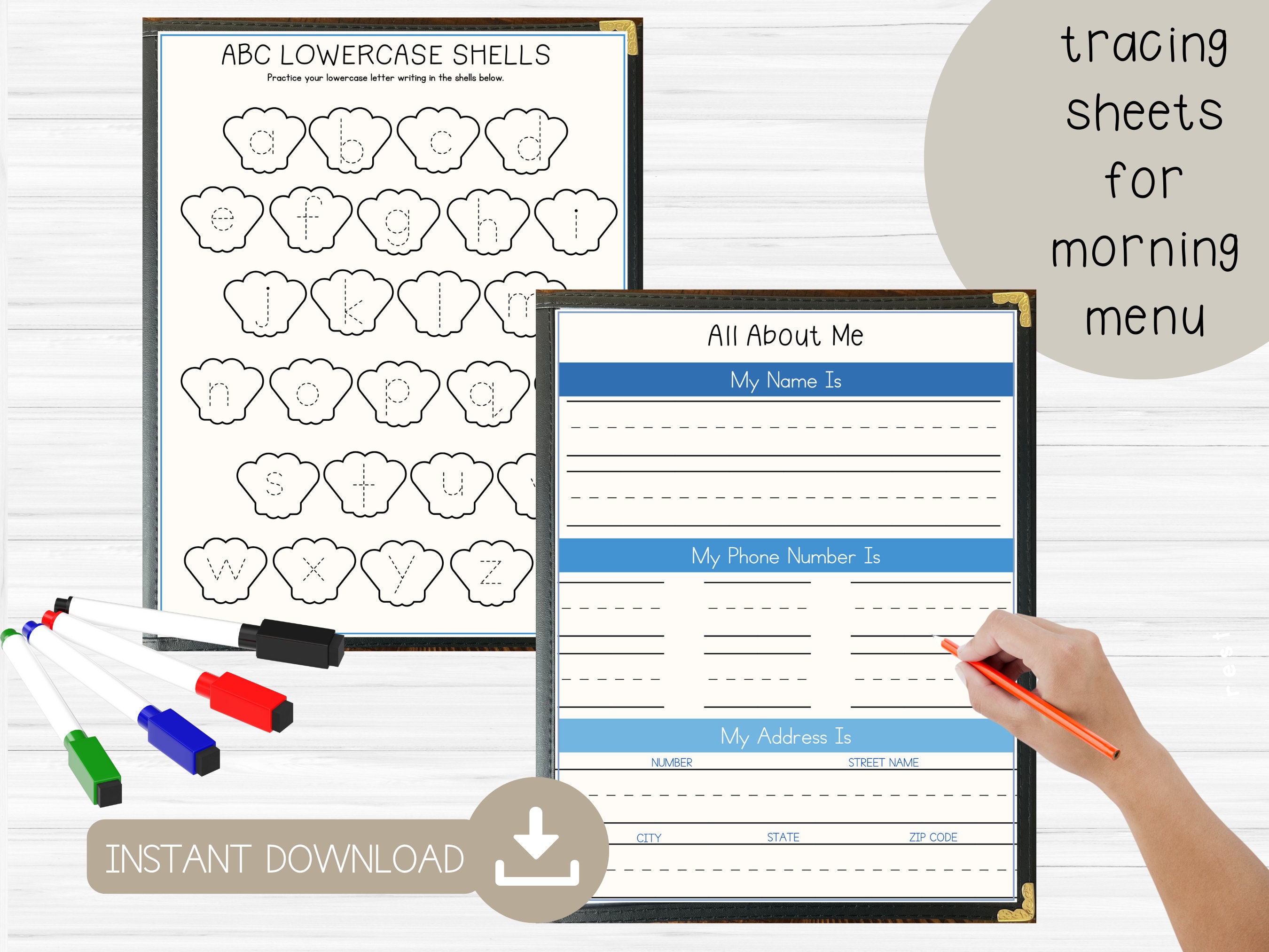 Ocean Themed Morning Menu Printable With Worksheets - Charlotte Mason ...