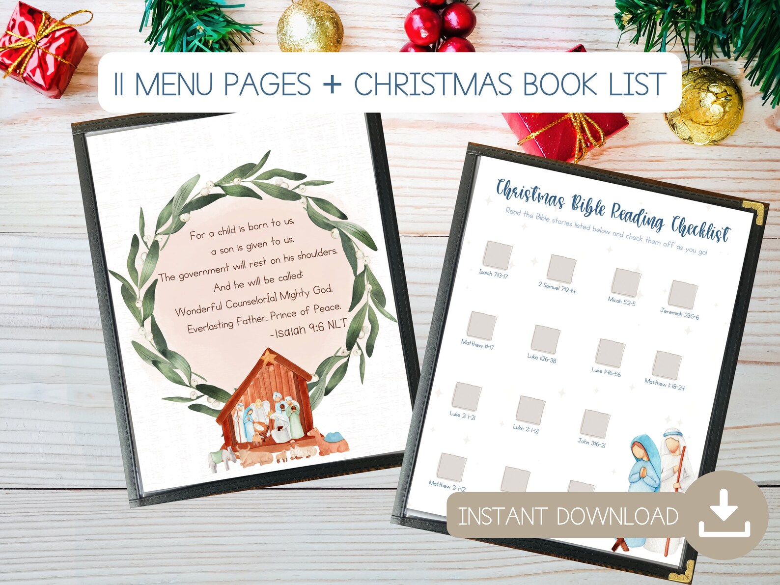 Christmas Morning Menu - Nativity Morning Menu - Morning Menu for ...