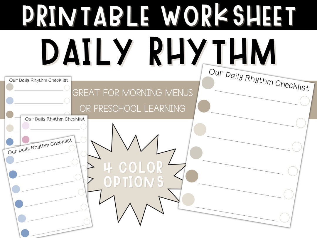 Daily Rhythm Checklist for Homeschool Morning Time - Homeschool Routine ...