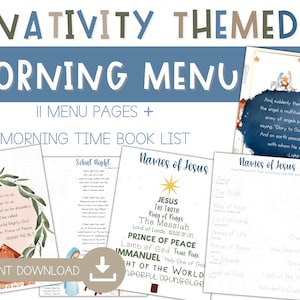 Christmas Morning Menu Nativity Morning Menu Morning Menu for Christmas ...