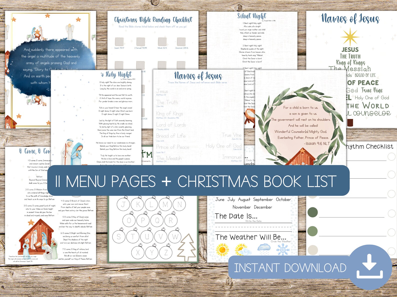 Christmas Morning Menu - Nativity Morning Menu - Morning Menu for ...