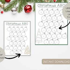 Christmas Preschool Letter Tracing Sheets - Christmas Worksheets for ...