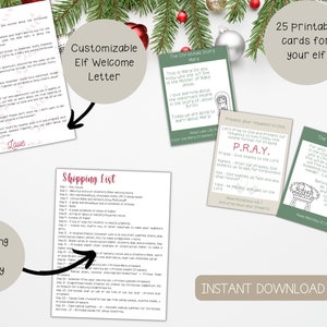 Christian Christmas Elf Printable Pack - Bible Verse Christmas Cards ...