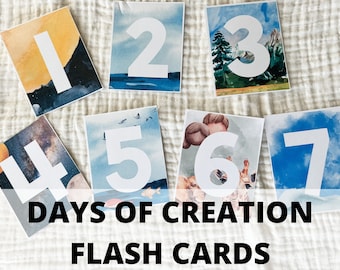 Days of Creation Flash Cards - Etsy
