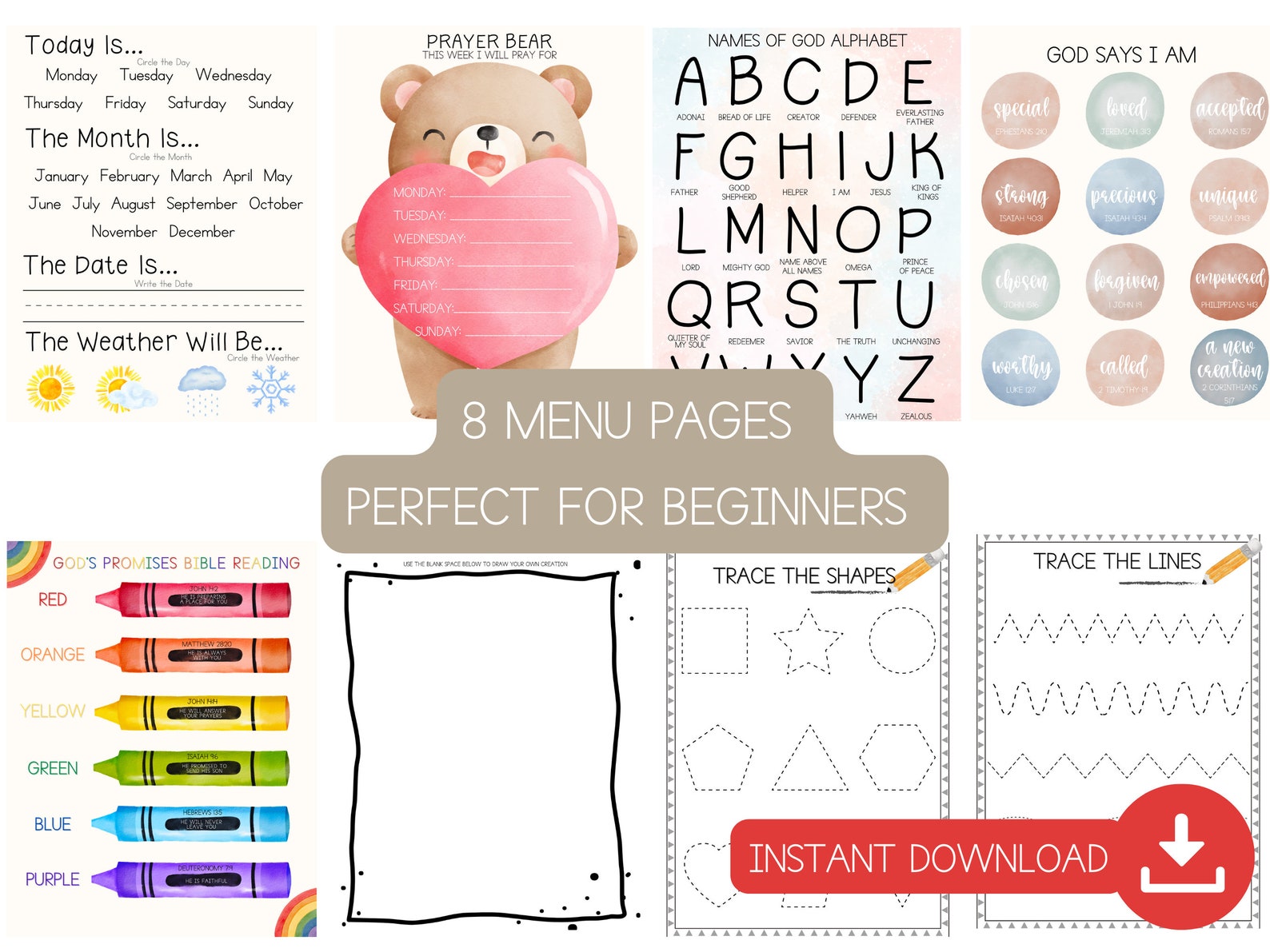 Early Learning Morning Menu - Christian Preschool - Morning Menu for ...