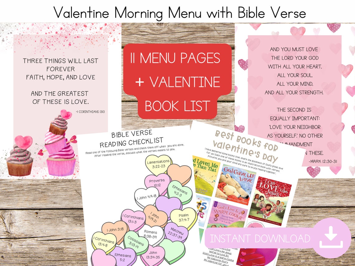 Valentine Morning Menu - Morning Menu for Valentine's Day - Morning ...