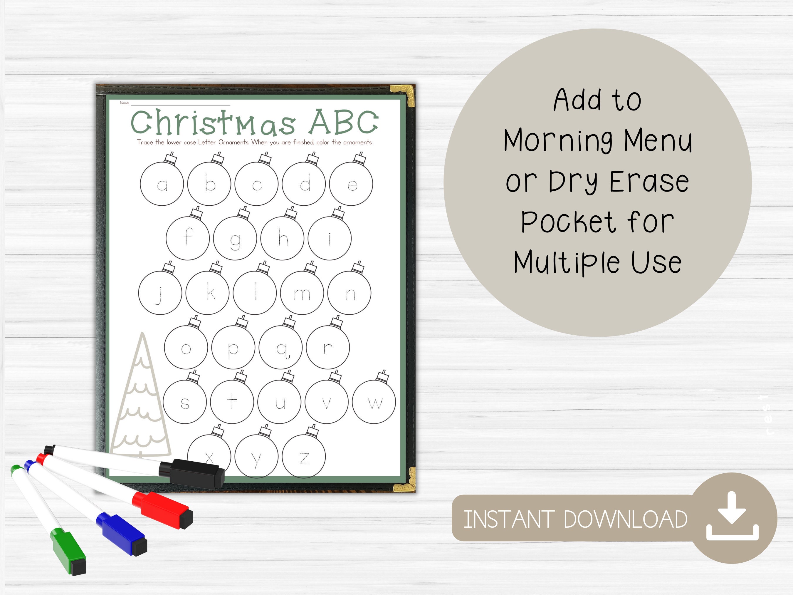Christmas Preschool Letter Tracing Sheets - Christmas Worksheets for ...