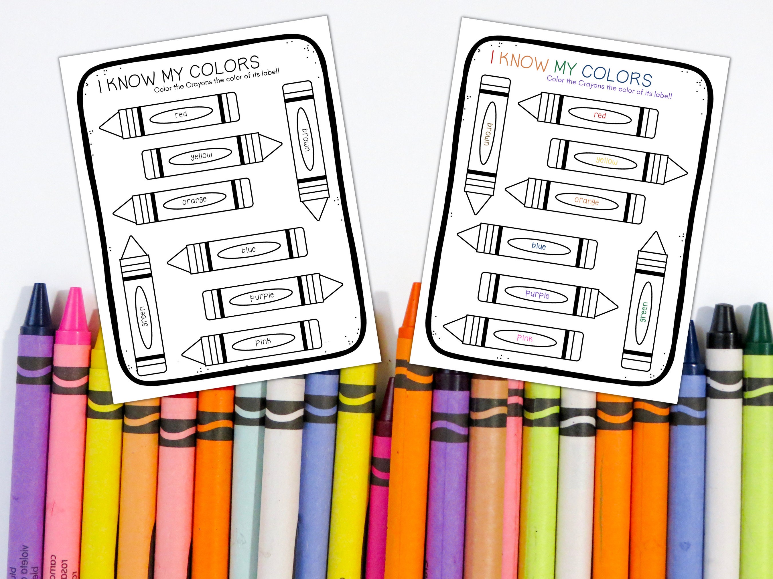 Color Recognition Preschool Worksheet | Coloring Sheet for Learning ...