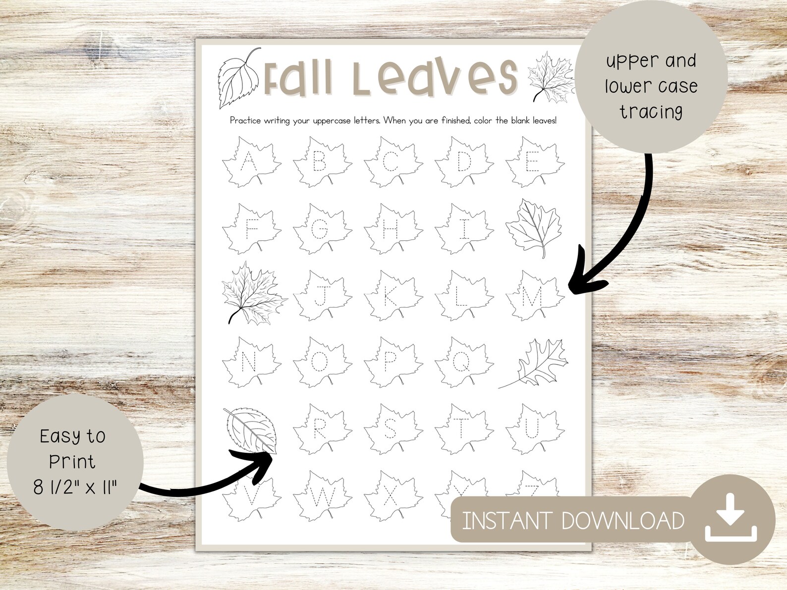 Fall Preschool Tracing Sheets - Kindergarten Letter Tracing ...