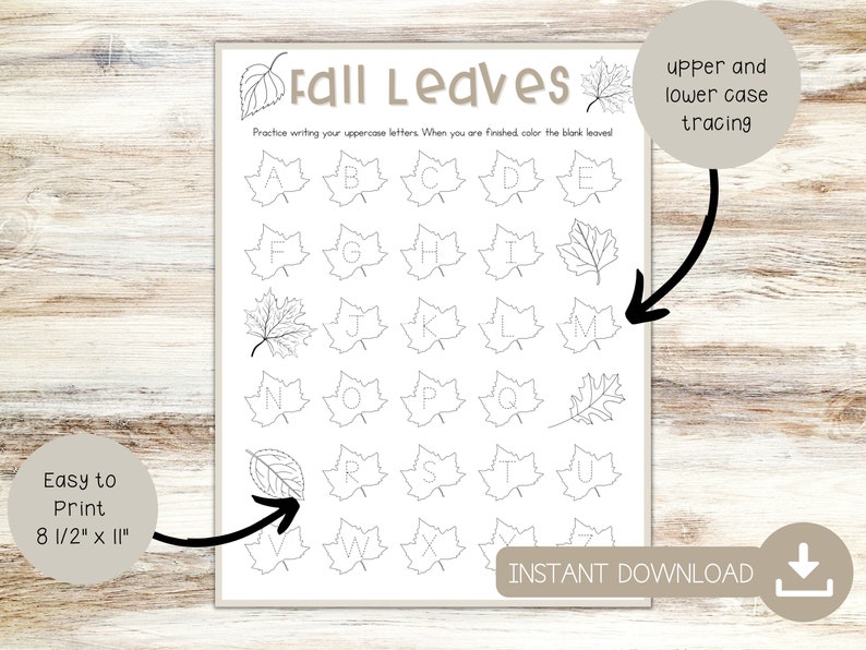Fall Preschool Tracing Sheets - Kindergarten Letter Tracing ...