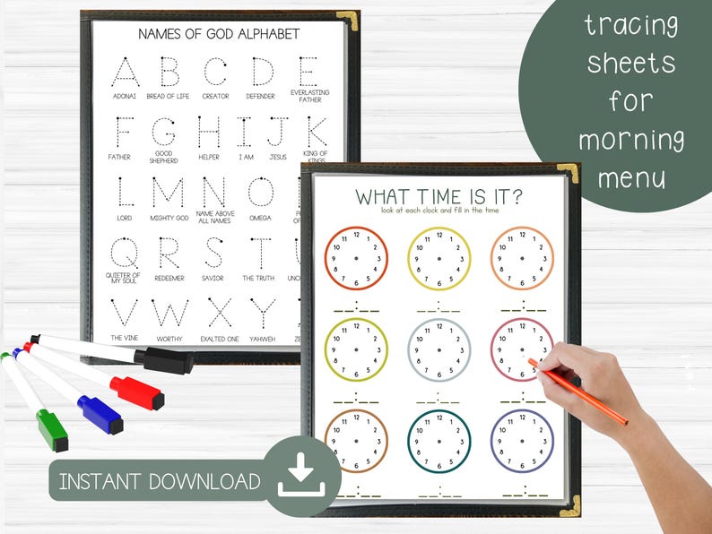 Back to School Morning Menu - New School Year Morning Menu - Elementary ...