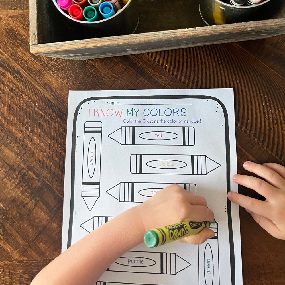 Color Recognition Preschool Worksheet | Coloring Sheet for Learning ...